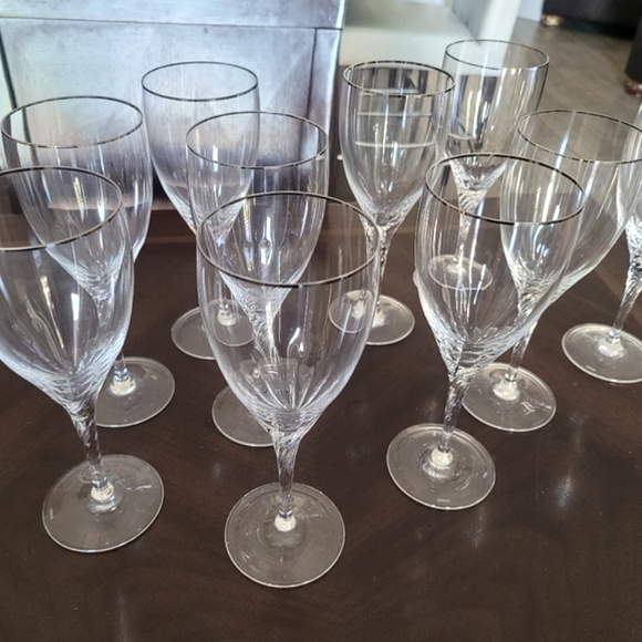 Lenox | Dining | Lenox Fine Stemware Silver Rimmed Price Per Glass ...